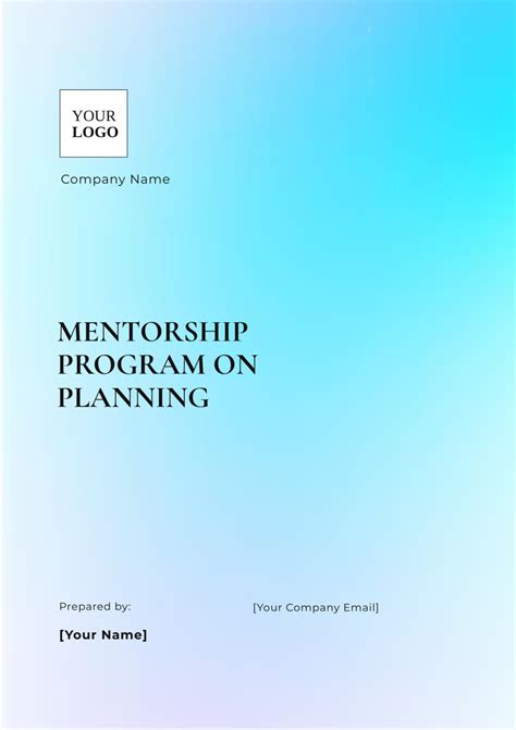 Free Mentorship Program On Planning Template To Edit Online