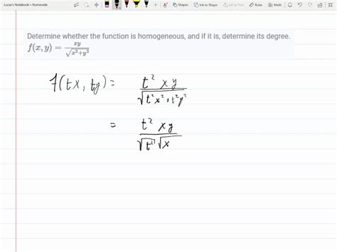 solved determine whether the function is homogeneous and if it is