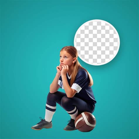 Premium Psd Girl Playing Soccer