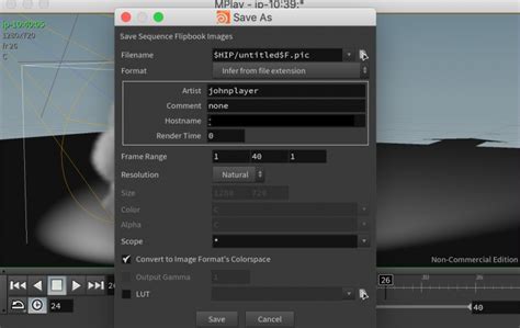 Create And Export A Flipbook In Houdini John Player