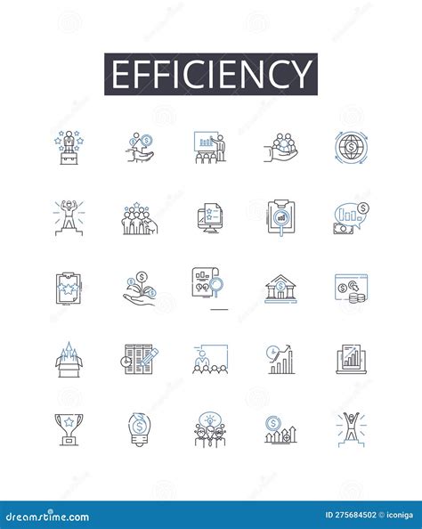 Energy Proficiency Line Icons Collection Conservation Renewable