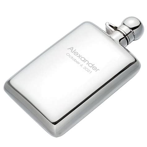 Silver Flask Etsy