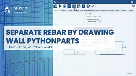 Allplan Wall Reinforcement Pythonparts Developed By Allto