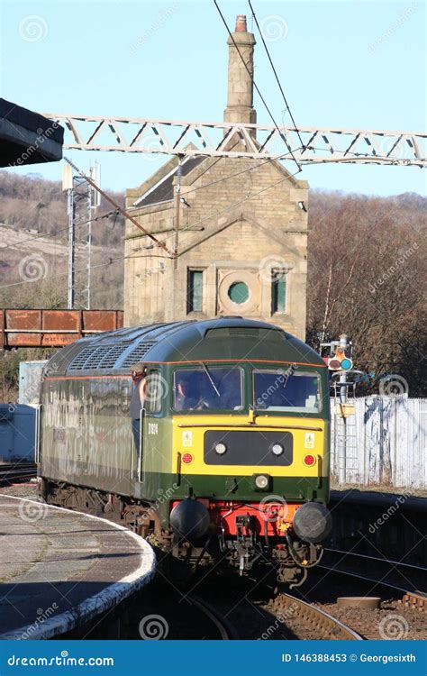 Class 47 Diesel Electric Locomotive In Two Tone Green Livery Carrying