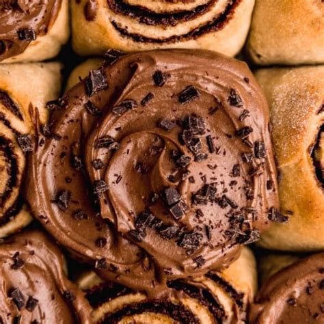 Soft Chocolate Cinnamon Rolls With Chocolate Frosting Cravings Journal