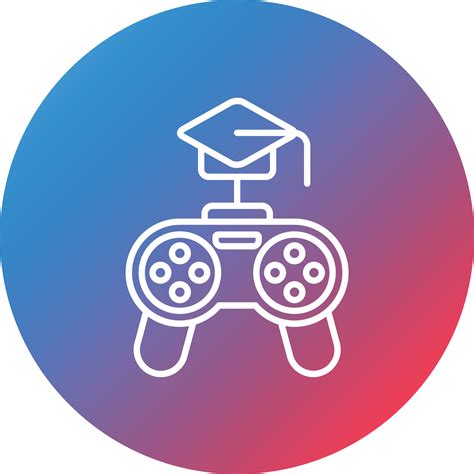 Gamification Line Gradient Circle Background Icon 16833073 Vector Art