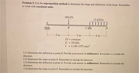 Solved Problem 5 Use The Superposition Method To Determine