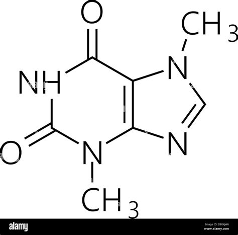 Simple Caffeine Molecule Structure