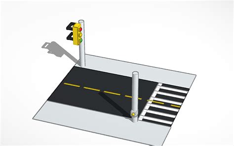 3d design intersection stop light tinkercad