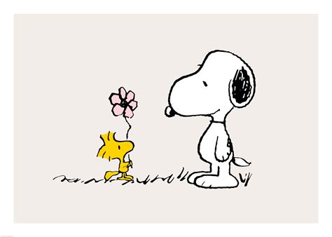 Poster Snoopy E Woodstock Illustrazione Tenera Per Bambini Desenio