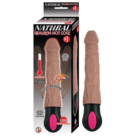 Natural Realskin Hot Cock 1 Fully Bendable 12 Function Usb Cord Inclu