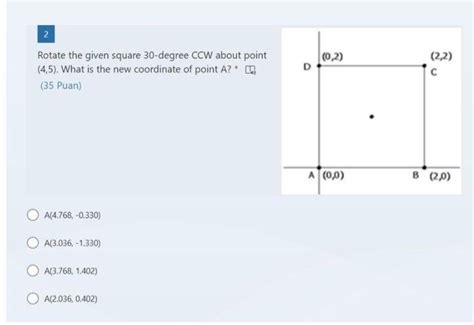 Solved You Are Required To Use The Homogeneous Coordinate
