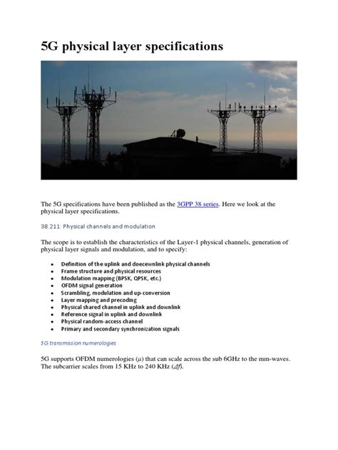An In Depth Look At The 3gpp 5g Physical Layer Specifications Pdf