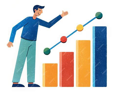 A Man Pointing To The Profit Margin Improvement Graph Premium Ai