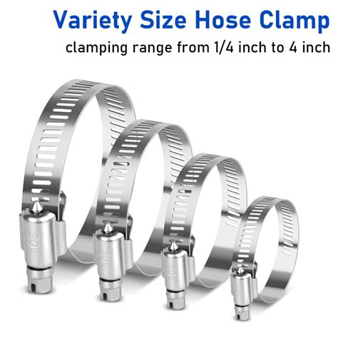 34 Hose Clamp 304 Stainless Steel Worm Clamp Hose Clamp Strap With