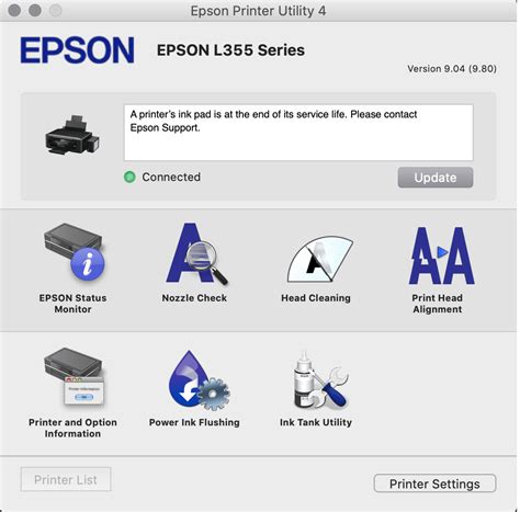 Reset The Epson L355 Ink Pad Counter To Extend End Of Service Life