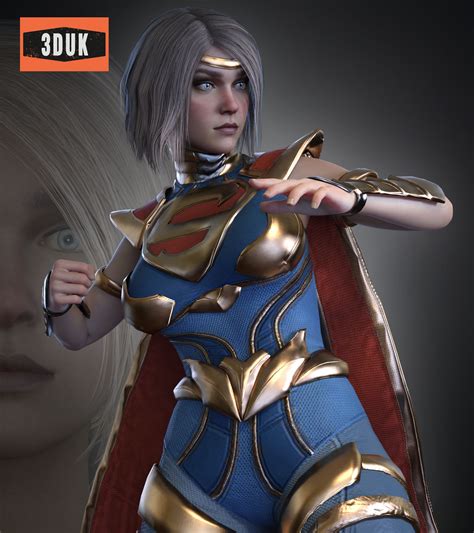 Injustice Supergirl For Genesis 8 Female 3d Model Rigged Cgtrader