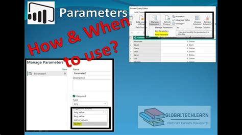 Power Bi How To Set Parameter Value Using Query Option Parameter
