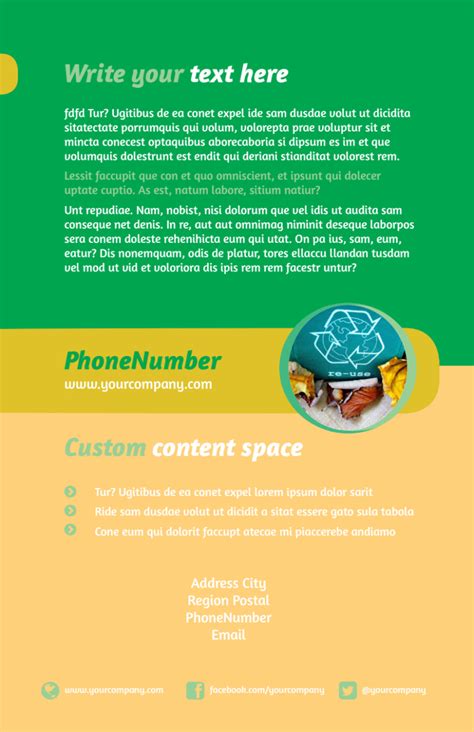 Recycling Flyer Template Mycreativeshop