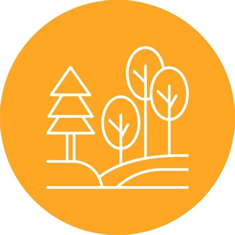 Premium Vector Tree Landscape Vector Illustration Style
