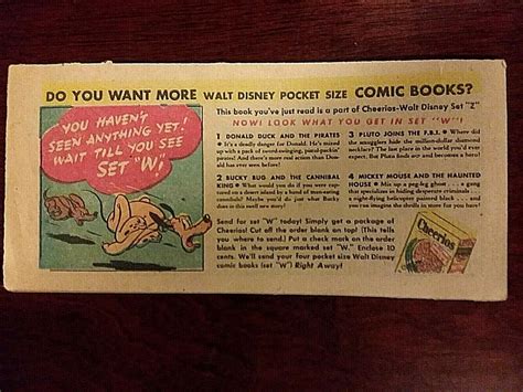 1947 Disney Cheerio Promo Mini Comic Mickey Mouse Secret Room Authentic 2064840586