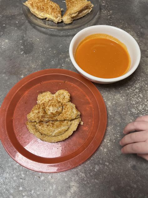 Elmo Grilled Cheese And Tomato Soup Win I Think Not Ha R