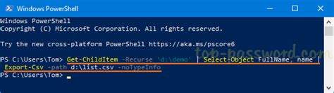 How To Export A Directory Structure In Windows 10 8 7 Password