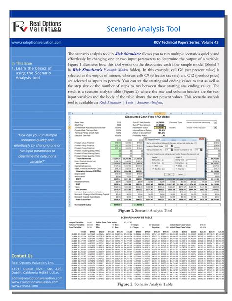 Pdf Scenario Analysis Tool 1p