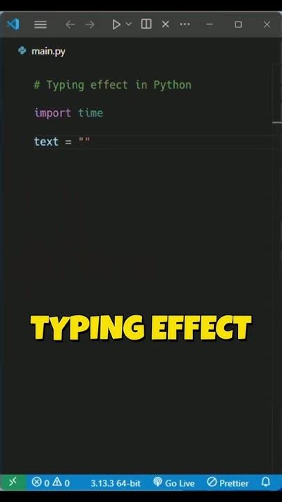 Typing Effect In Python⌨️💡 Coding Programming Python Viral Viralshort Codingbat