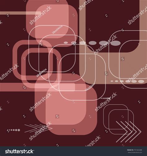Tech Pattern Colorful Square Technology Background Stock Vector