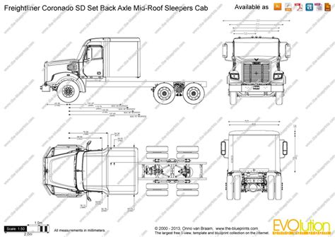 Freightliner Semi Truck Blueprints Freightliner Semi Truck Wooden