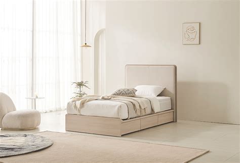 아지오 수납형 침대 프레임 협탁패널 세트 [ss]