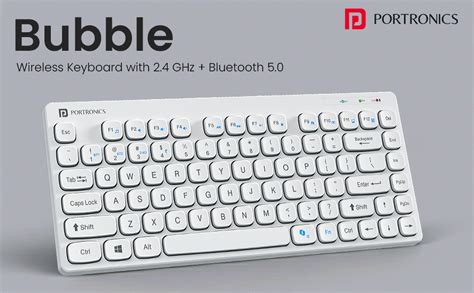 Buy Portronics Bubble Multimedia Wireless Keyboard 2 4 Ghz