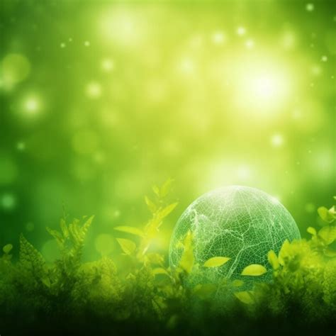 Premium Ai Image A Green And Yellow Background With A Globe In The