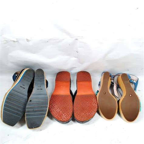 Prada Tory Burch Emilio Pucci Shoes 3 Set Blue Canvas 4601979 Ebay