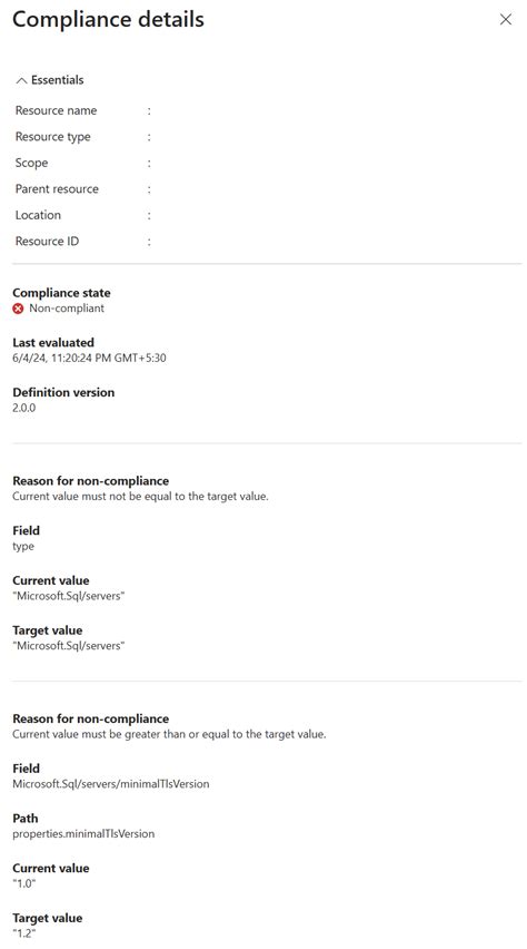 Does The Current Sql Database Tls Policy Check If Nothing Is Selected