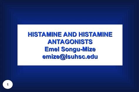 Esm Antihistamine 09 Ppt Notes On Anti Histamine Drugs Including Defination Classification Of