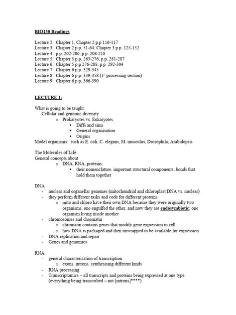 Test Notes Pdf Dna Replication Dna