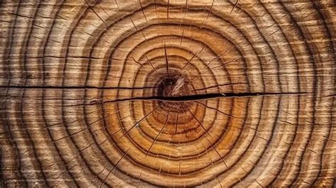 Aged And Weathered Tree Rings Cross Section Of A Cut Log Revealing