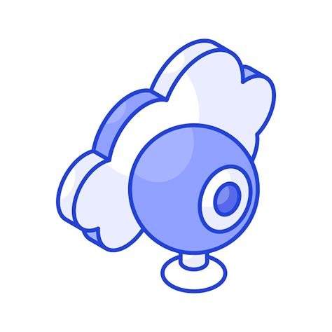 Premium Vector Cloud With Webcam Showing Concept Icon Of Cloud