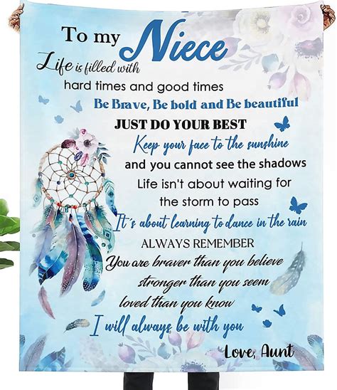 To My Niece From Aunt Blanket Niece Birthday Ts Ultra Soft Fleece