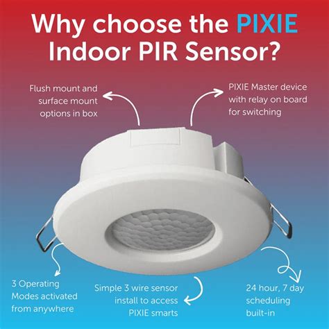 Pixie Smart Pir Sensor Indoor Ceiling Mount Pixie Sms861cdbtam