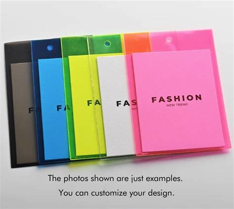 1000 Pcs High End Customized Plastic Printing Price Clothing Tags Hang