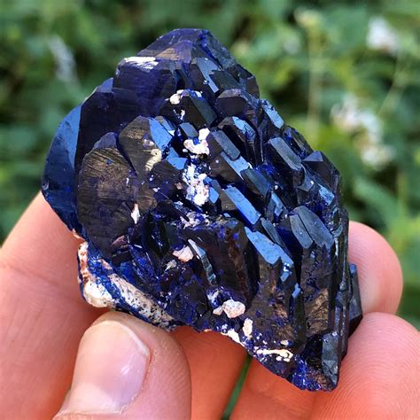 Rare And Extremely Beautiful Azurite Crystals From Morocco Rmineralporn