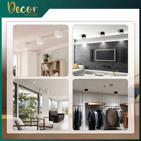 E27 Flush Surface Mounted Downlight Round 4 6 8 Square 3 5 7