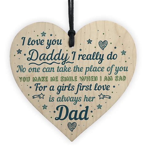 Red Ocean Dad Ts From Daughter From Son Hanging Wooden Heart Fathers