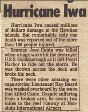 Hurricane Iwa 1982