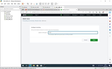 Optional Setup Receiving And Index On Splunk On Windows 10
