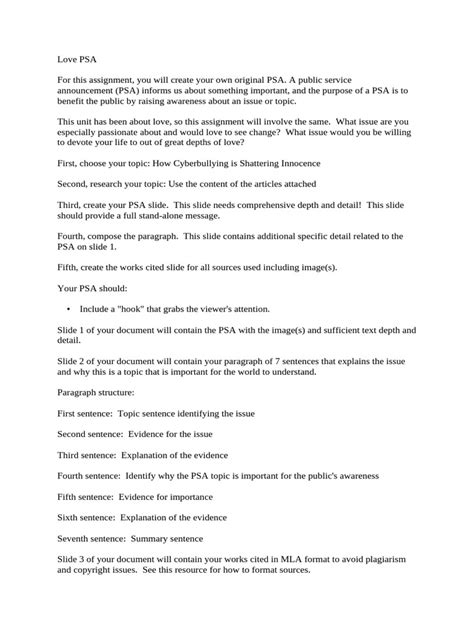 Love Psa Pdf Cyberbullying Psychology