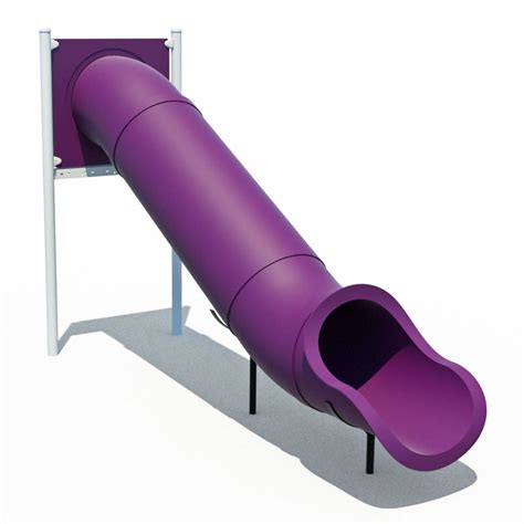 Plastic Tube Slide Blue Imp Playground Equipment